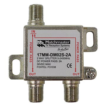 17MM-DM02S-2A - 2 Way Splitter for Foxtel SMS Systems Max 30V 2A Power ...