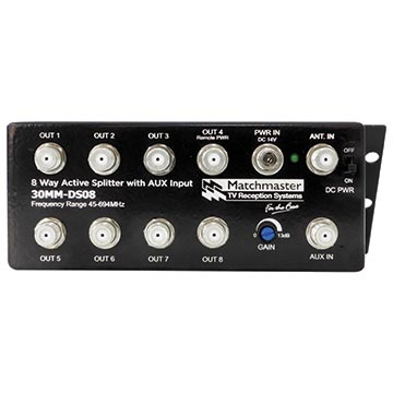 30MM-DS08 - 8 Way Active Splitter with Aux Input - Matchmaster Digital ...